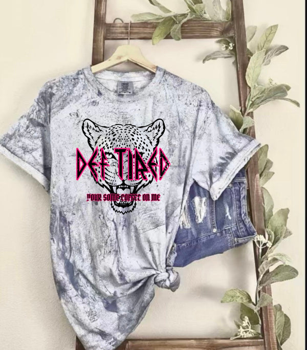 Pink Def Tired Smoke Colorblast Tee - Olive Street Boutique