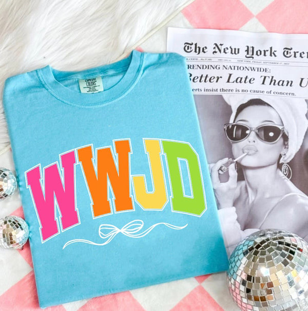 WWJD Ribbon Lagoon Tee - Olive Street Boutique