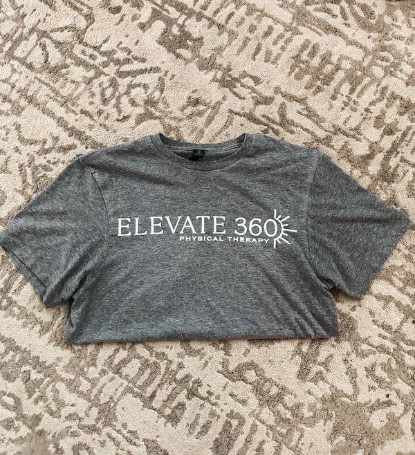 White Elevate 360 Physical Therapy Heather Graphite Tee - Olive Street Boutique