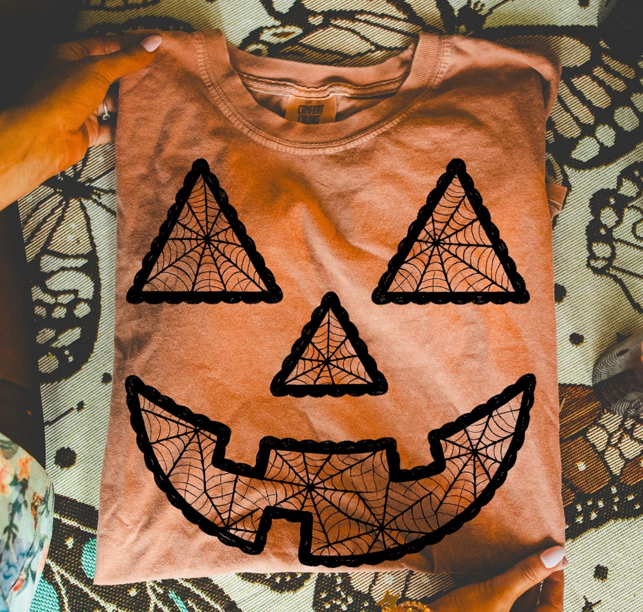 **DEAL OF THE DAY** Laced Jack O Lantern Yam Tee - Olive Street Boutique