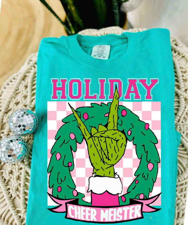 Holiday Cheer Meister Wreath Island Green Short Sleeve Tee **Christmas ...