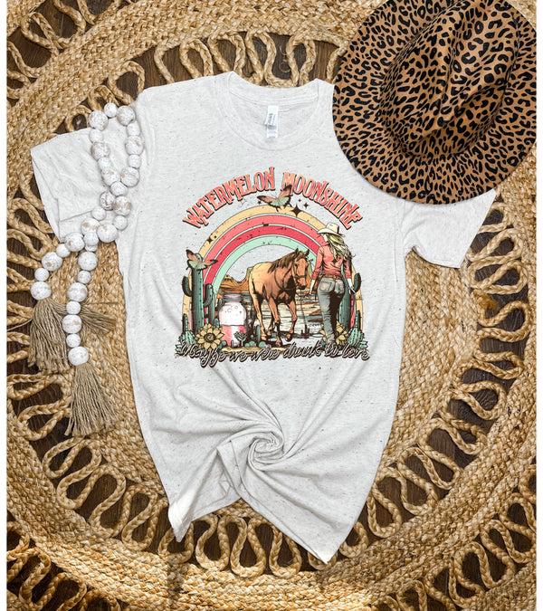 Watermelon Moonshine Oatmeal Tee - Olive Street Boutique