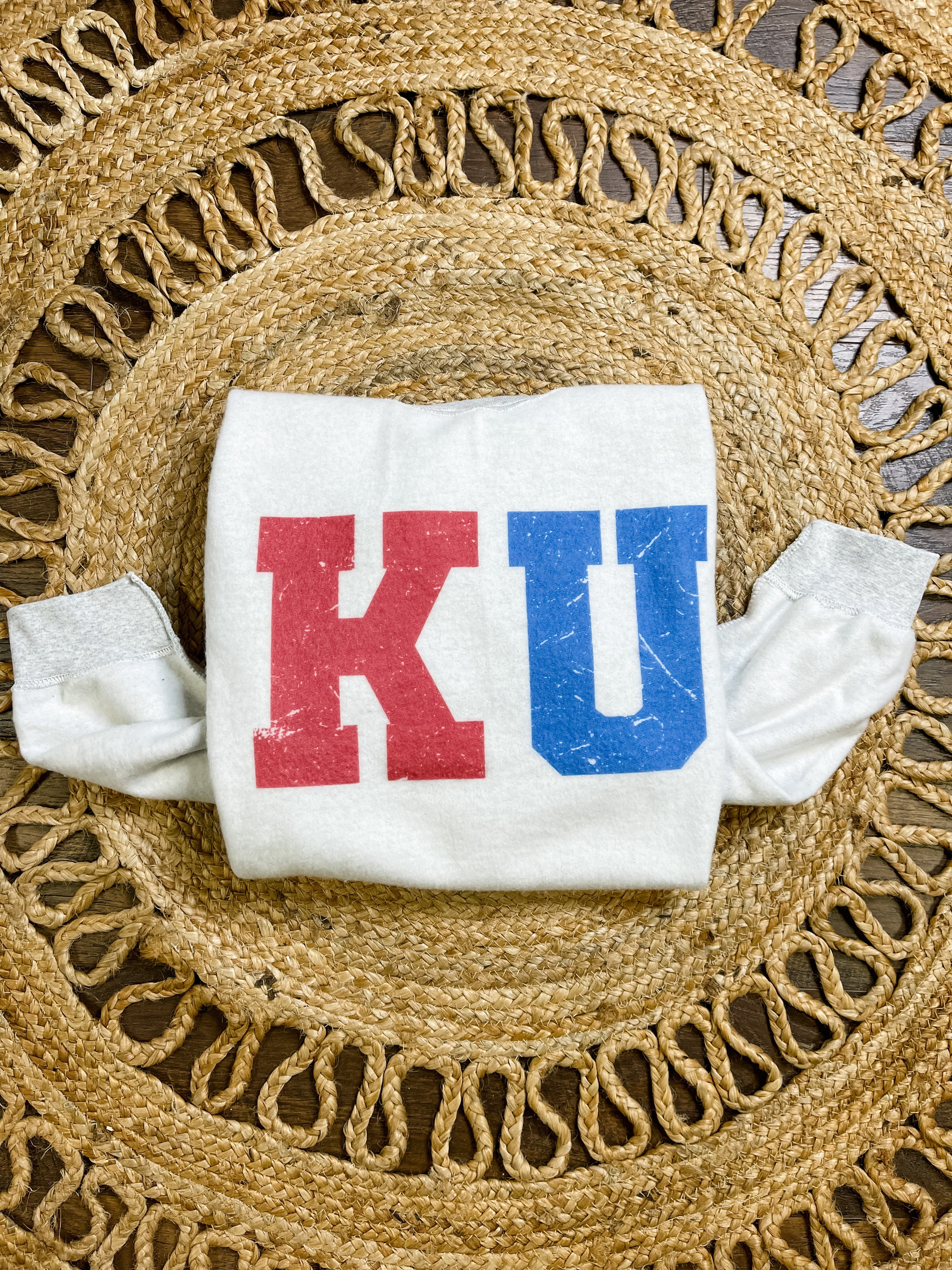 Vintage Red & Blue KU Inverted Sweatshirt – Olive Street Boutique